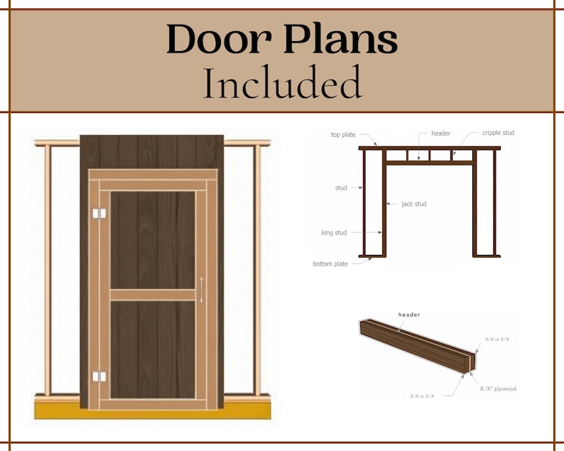 DIY Barn Shed Plans: 10x12, 6x6 Wooden Shed Blueprints (PDF) - Etsy