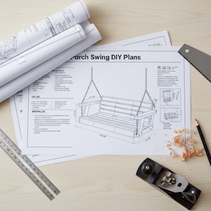 DIY Porch Swing Plan: Farmhouse Woodworking Project (PDF Download) - Etsy