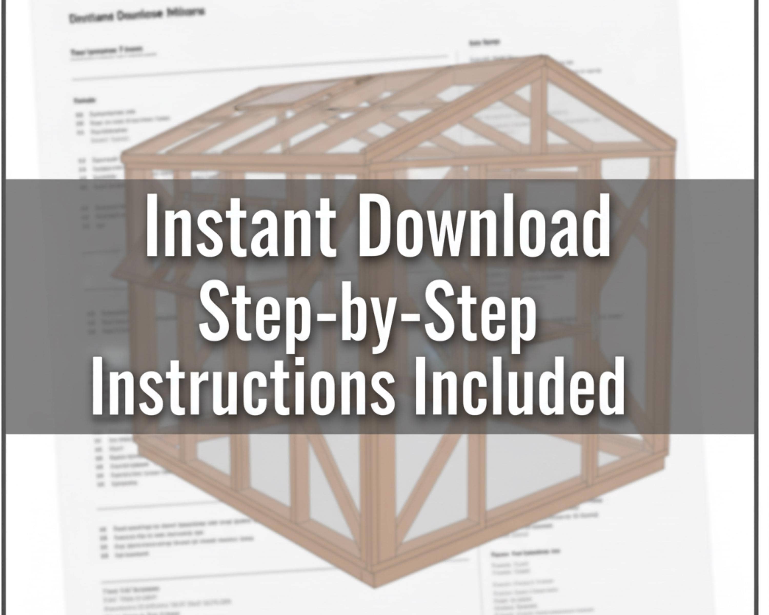 8x8 DIY Greenhouse Plans: Printable Step-by-step Build Guide (PDF ...