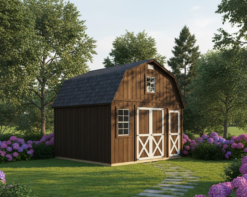 DIY Barn Shed Plans: 10x12, 6x6 Wooden Shed Blueprints (PDF) - Etsy