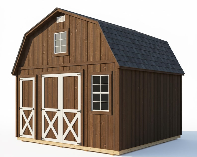 DIY Barn Shed Plans: 10x12, 6x6 Wooden Shed Blueprints (PDF) - Etsy