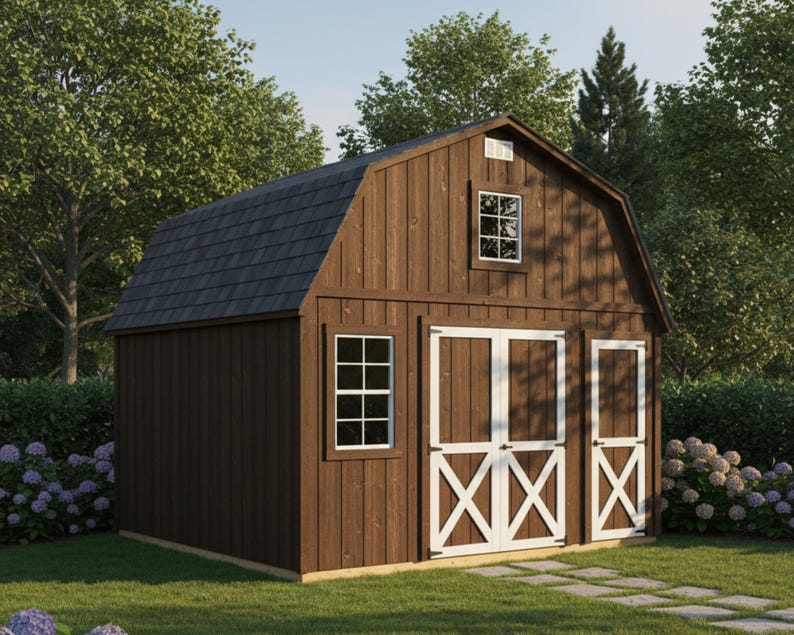 DIY Barn Shed Plans: 10x12, 6x6 Wooden Shed Blueprints (PDF) - Etsy