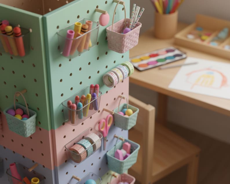 DIY Rotating Pegboard Plan | 360 Spinning Tool Organizer PDF | Garage ...