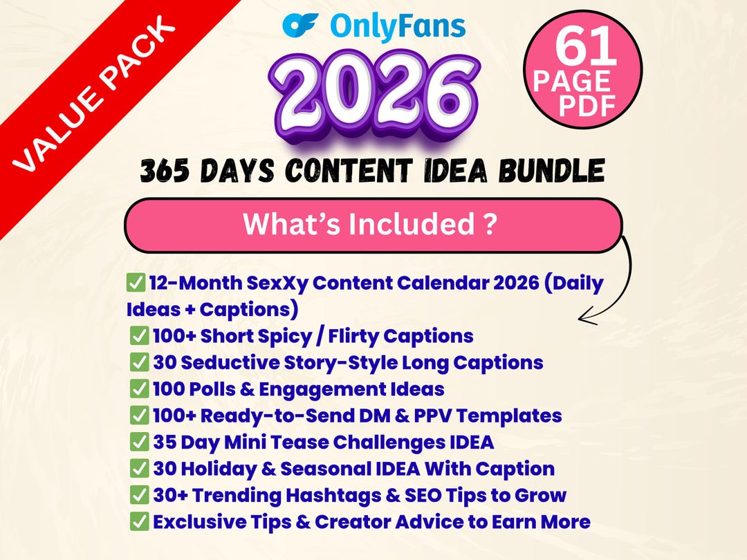 Onlyfans 2026 Content Calendar | 365 Days Daily Ideas + Captions ...