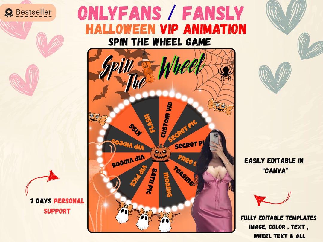 Onlyfans Halloween Spin the Wheel Game | Onlyfans Templates Canva , Tip ...