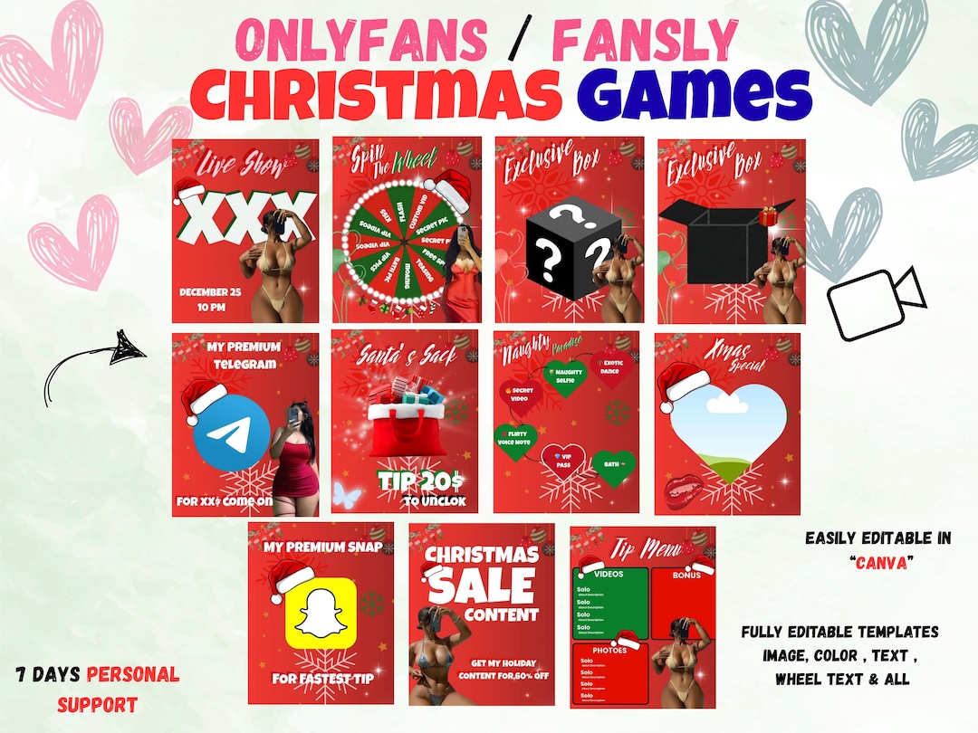 Onlyfans Christmas Bundle 2026 | Holiday Spin Wheel, Festive Tip Menu ...