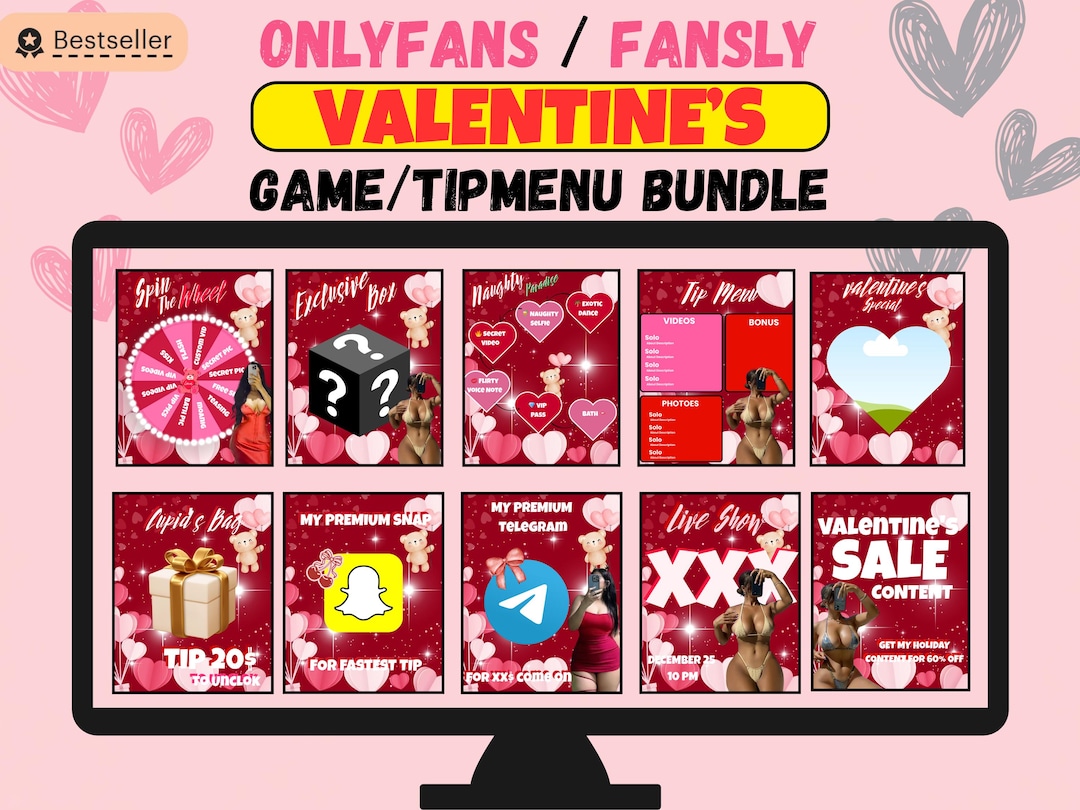 Onlyfans Valentine’s Game Bundle 2026 | February Fansly Spin Wheel, Tip ...
