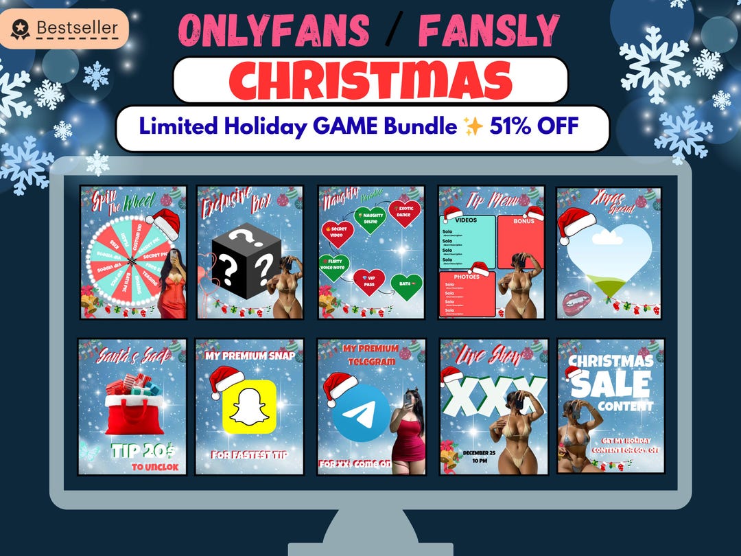 Onlyfans Christmas Game Bundle | Holiday Spin Wheel, Festive Tip Menu ...