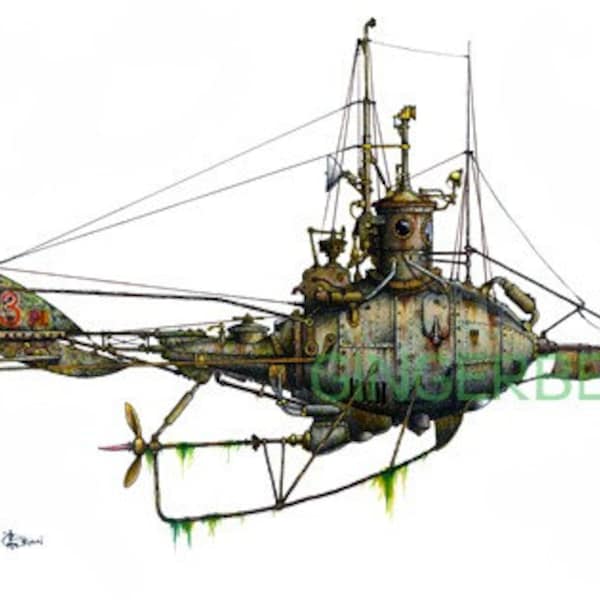 Submarine Art Print - Etsy