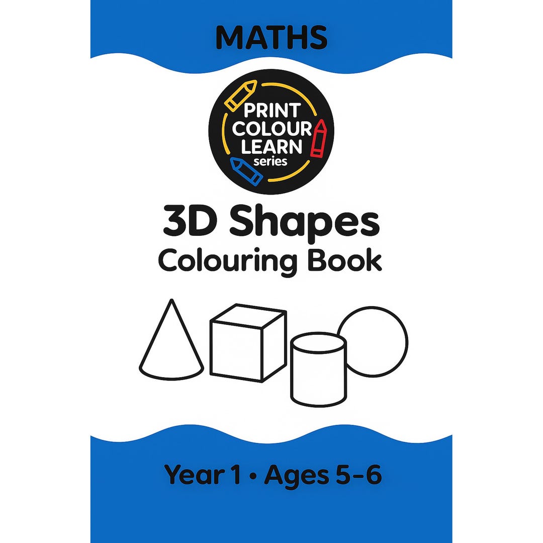 3D Shapes Colouring Book | Maths | Printable Teaching Resource for Year ...