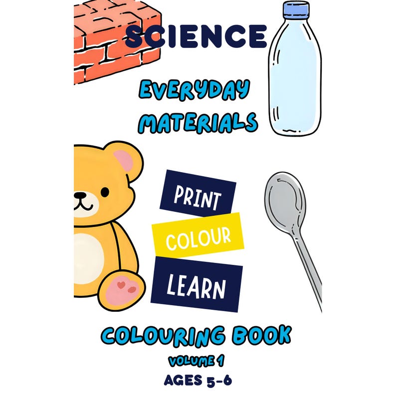 Everyday Materials Colouring Book - Etsy
