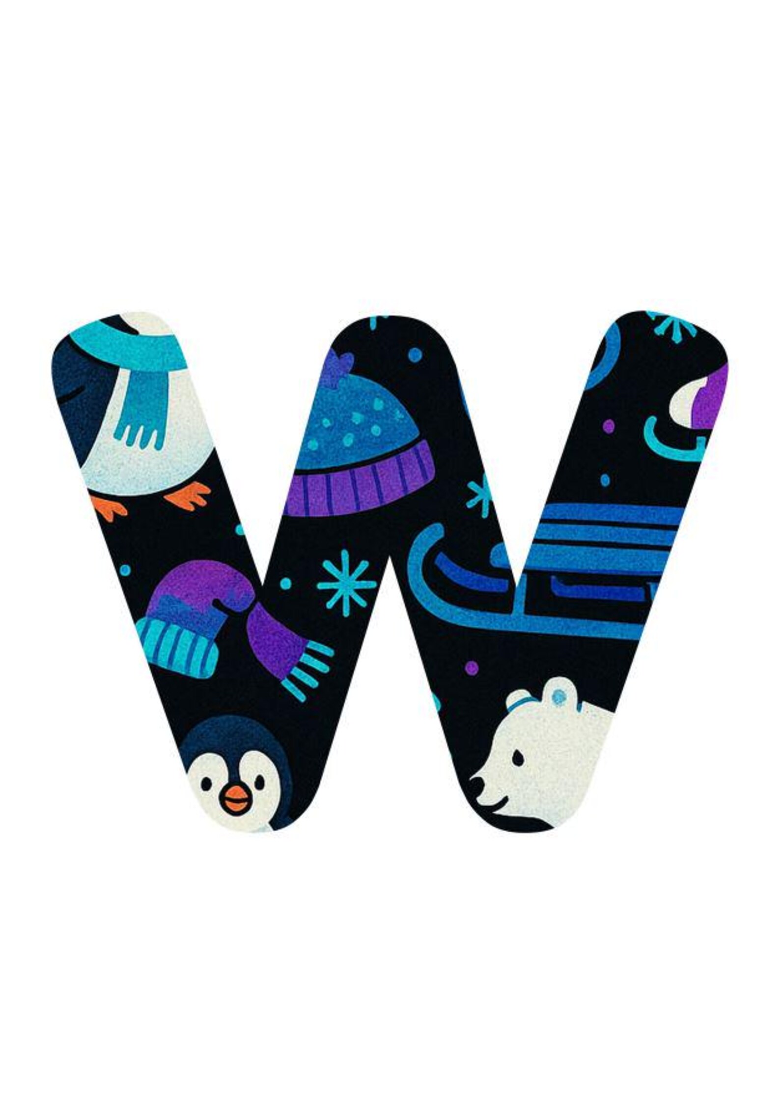 Winter Theme Alphabet Letters • Uppercase A-Z • Bulletin Boards & Word ...