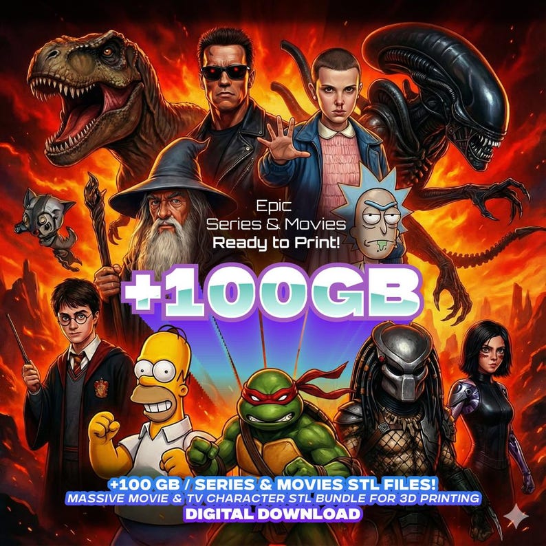 Ultimate 3D Printing STL Pack | Movies & TV Series Figures, High ...