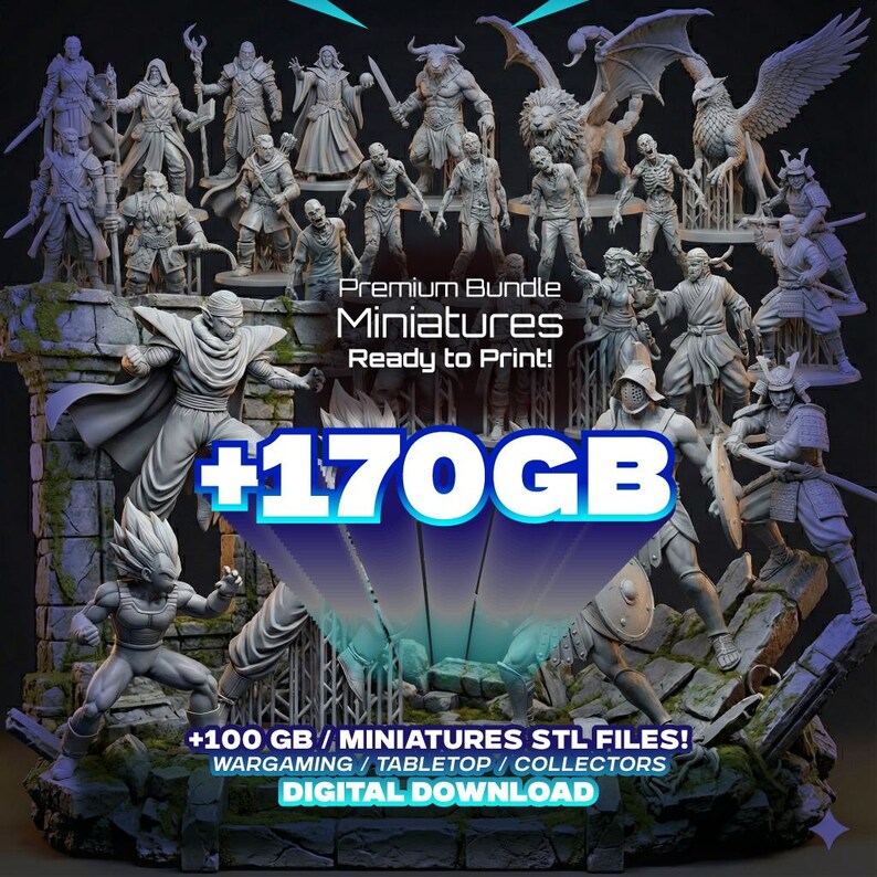 Miniatures STL Bundle | Marvel DC Dragon Ball Star Wars Samurai ...