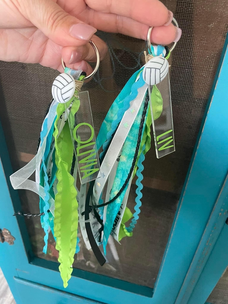 Custom School Colors Volleyball BOGG Bag Tag, BOGG Bag Charm ...