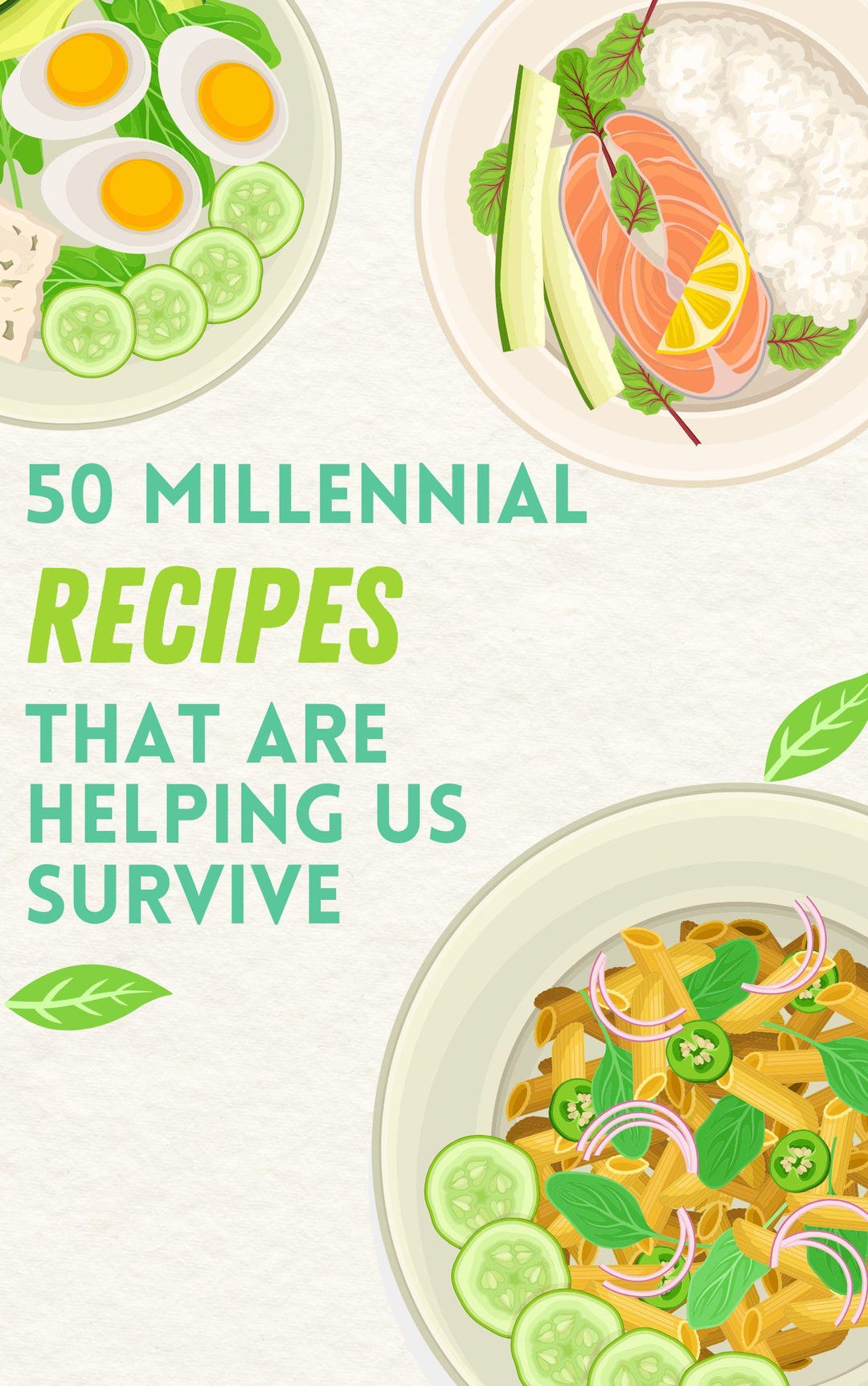 50 Millennials Recipes Ebook | Fun Digital Cookbook PDF | Comfort Food ...