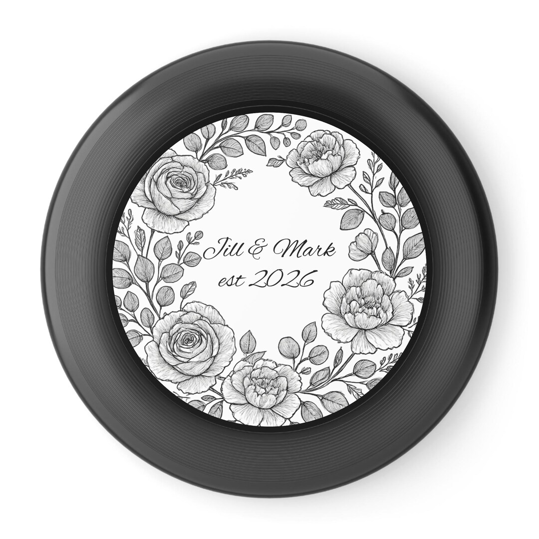 Personalized Floral Frisbee, Custom Wedding Anniversary Gift - Etsy
