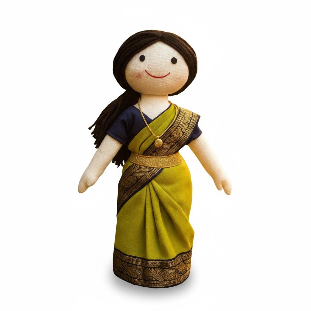 Handmade Indian Cloth Doll in Traditional Saree | Cultural Gift - Etsy