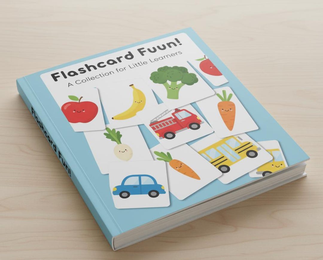 Kids Learning Flashcards Set | Fruits Vegetables & Transport ...
