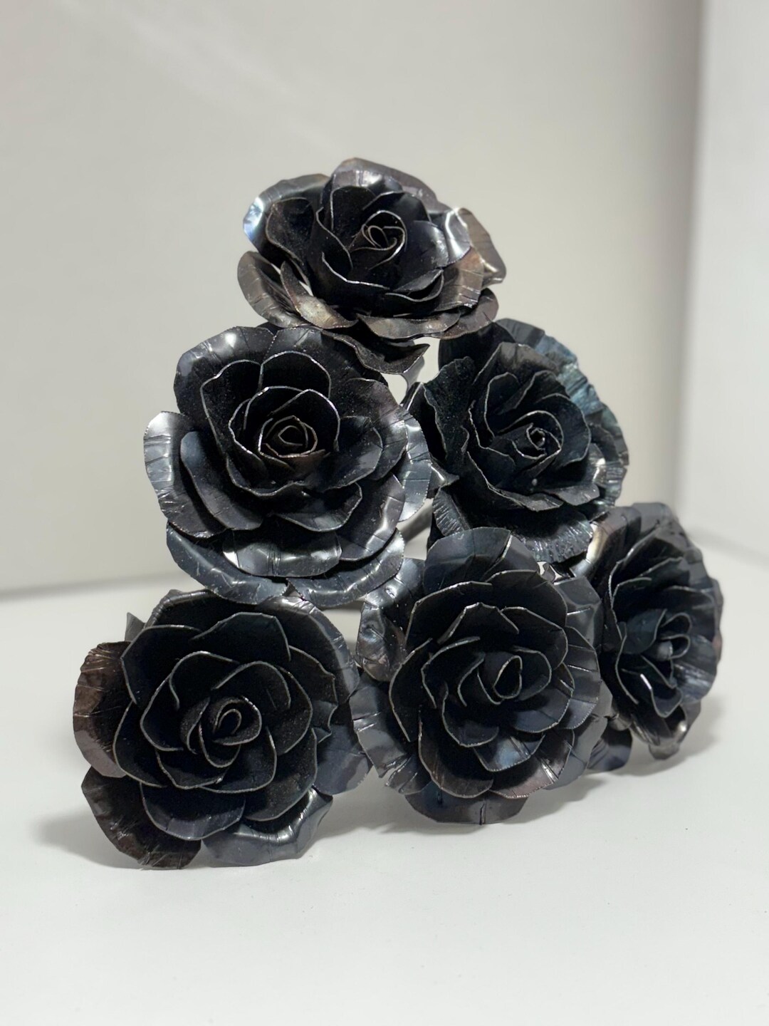 Textured Steel Roses - Etsy