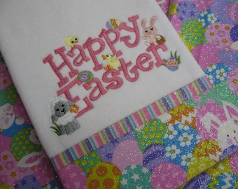 Handmade Embroidered happy Easter Hand Towel | Etsy