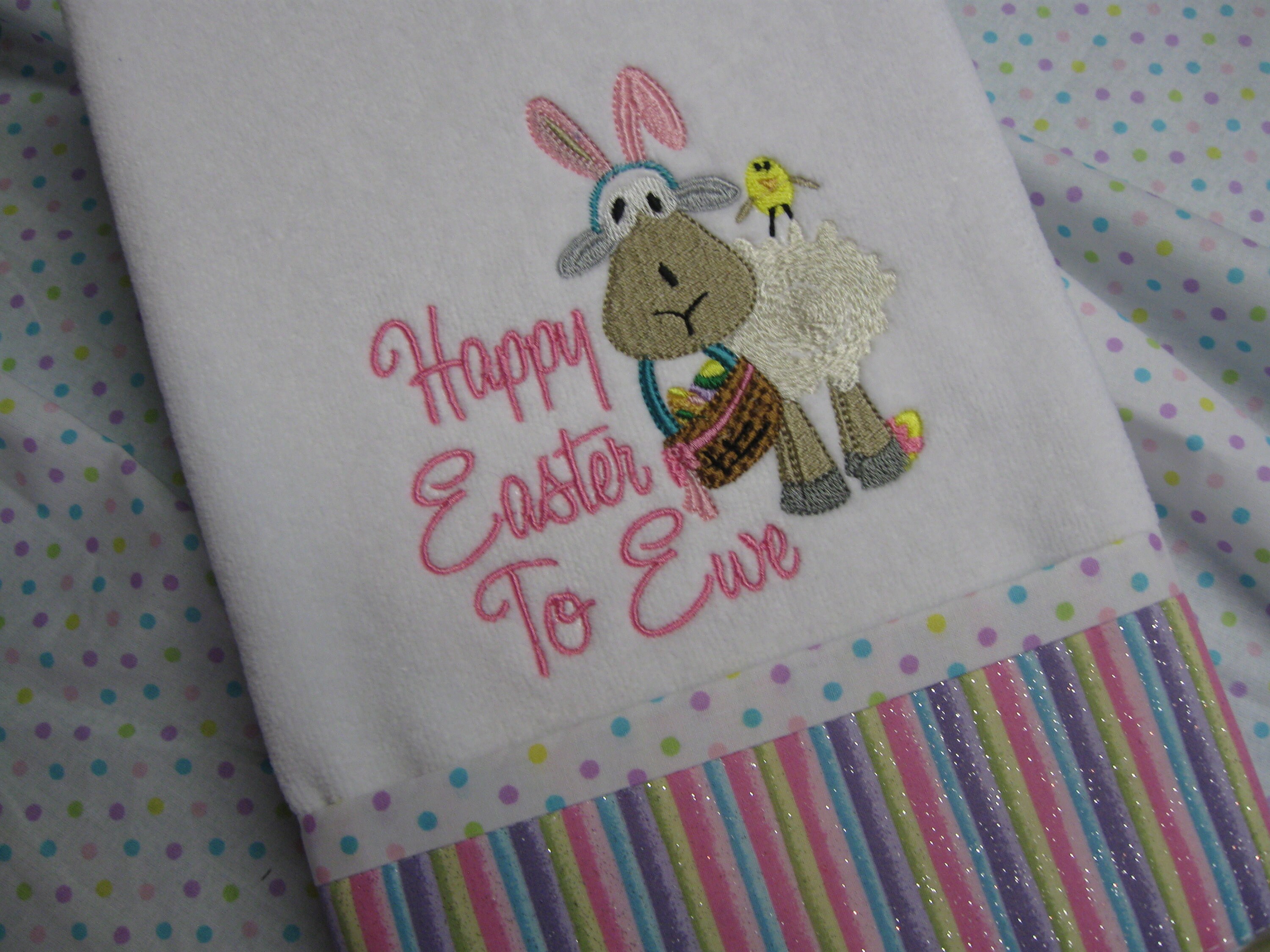 Handmade Embroidered "easter Towel" - Etsy