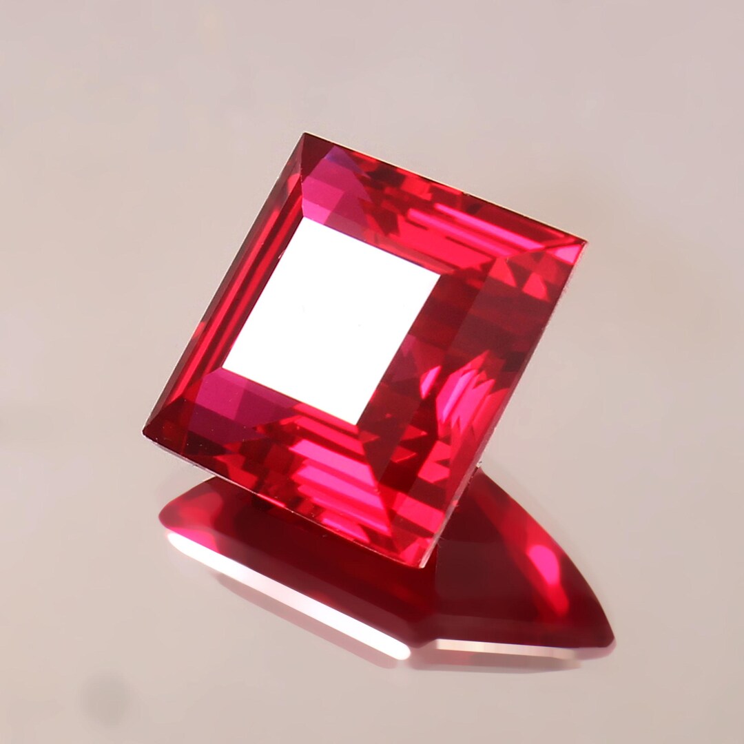 Pigeon Blood Ruby | 14x14 MM | Square Cut | July Birthstone of Strength ...
