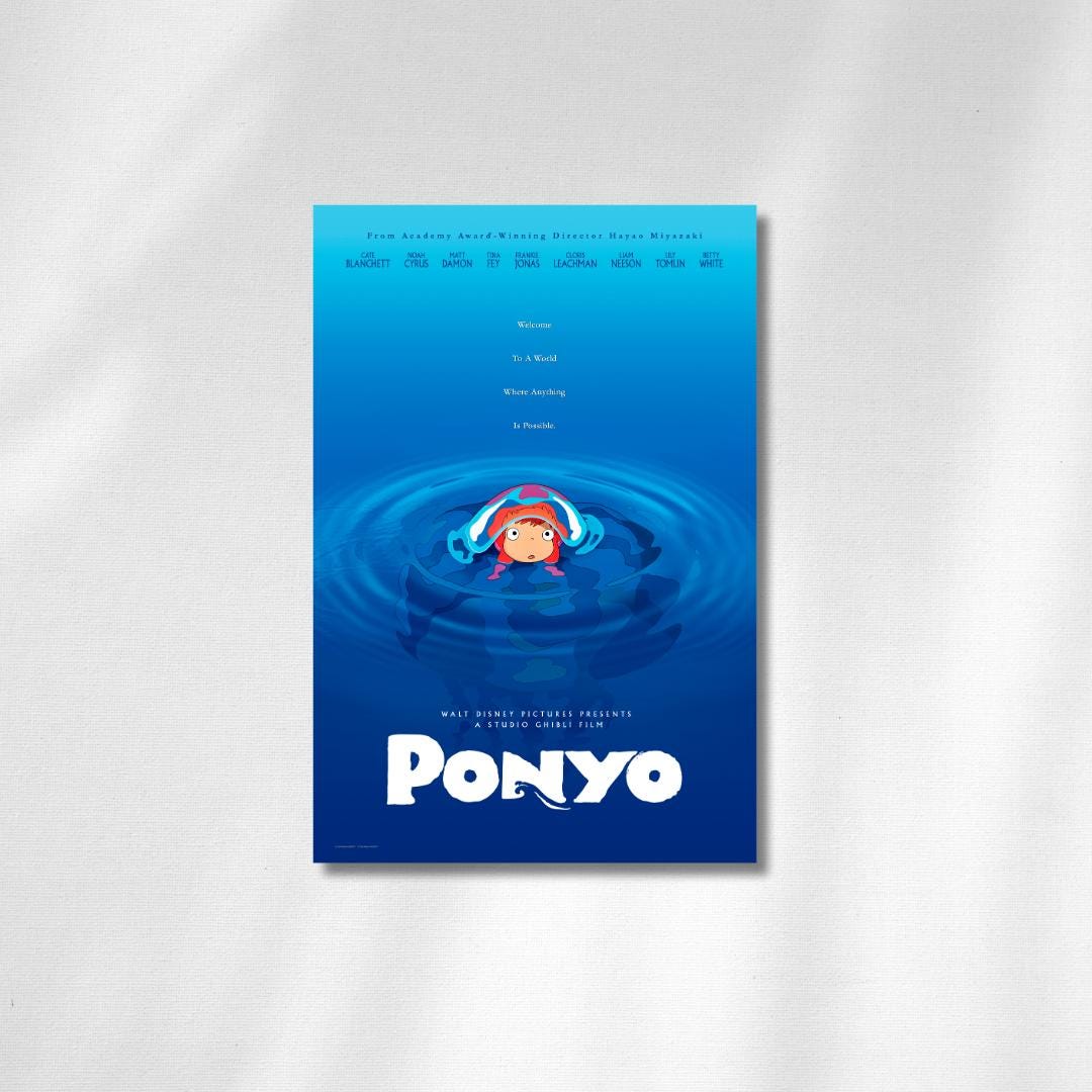 Ponyo Anime Movie Poster | Studio Ghibli Wall Art (digital Download) - Etsy