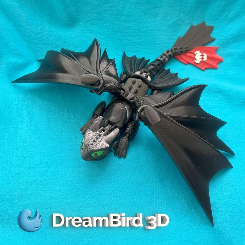 Toothless Flexible Dragon - Fidget Toy for Kids & Adults - Etsy