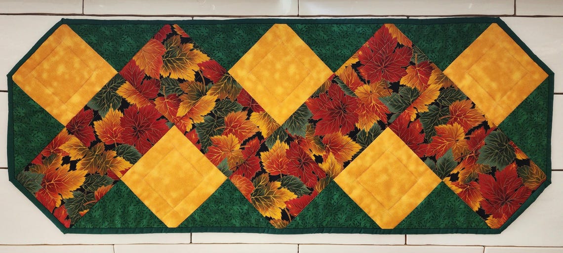 Quilted Autumn Table Runner - Etsy