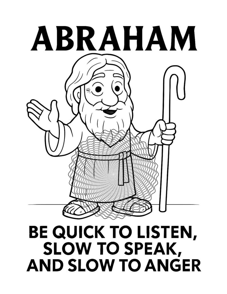 Men of the Bible, Bible Heroes Coloring Pages – 34 Printable Christian ...