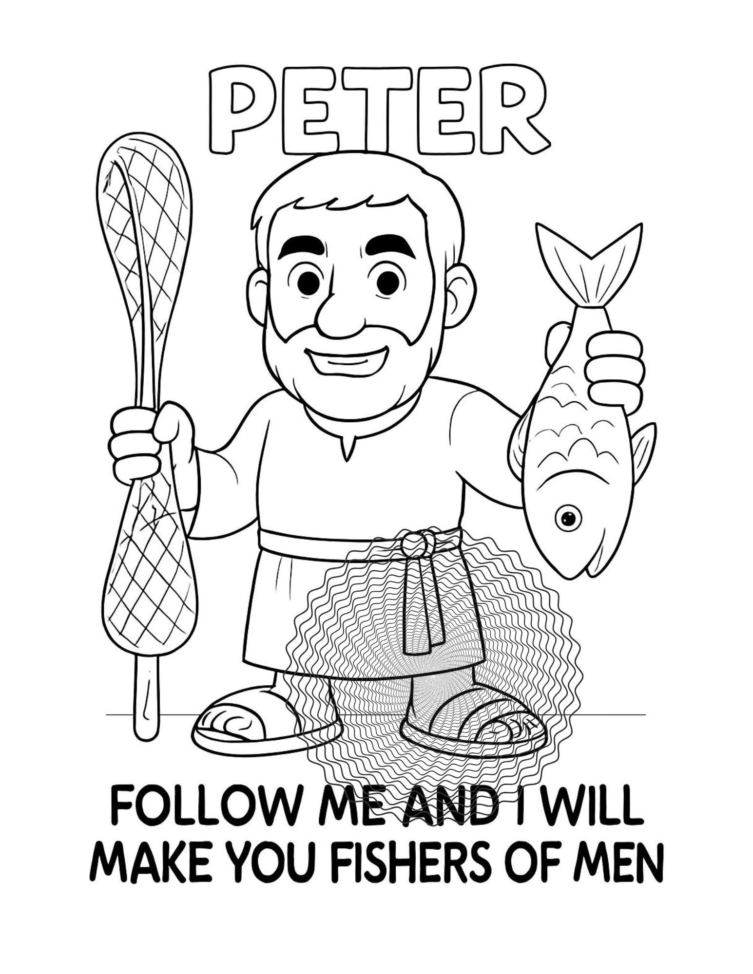 Men of the Bible, Bible Heroes Coloring Pages – 34 Printable Christian ...