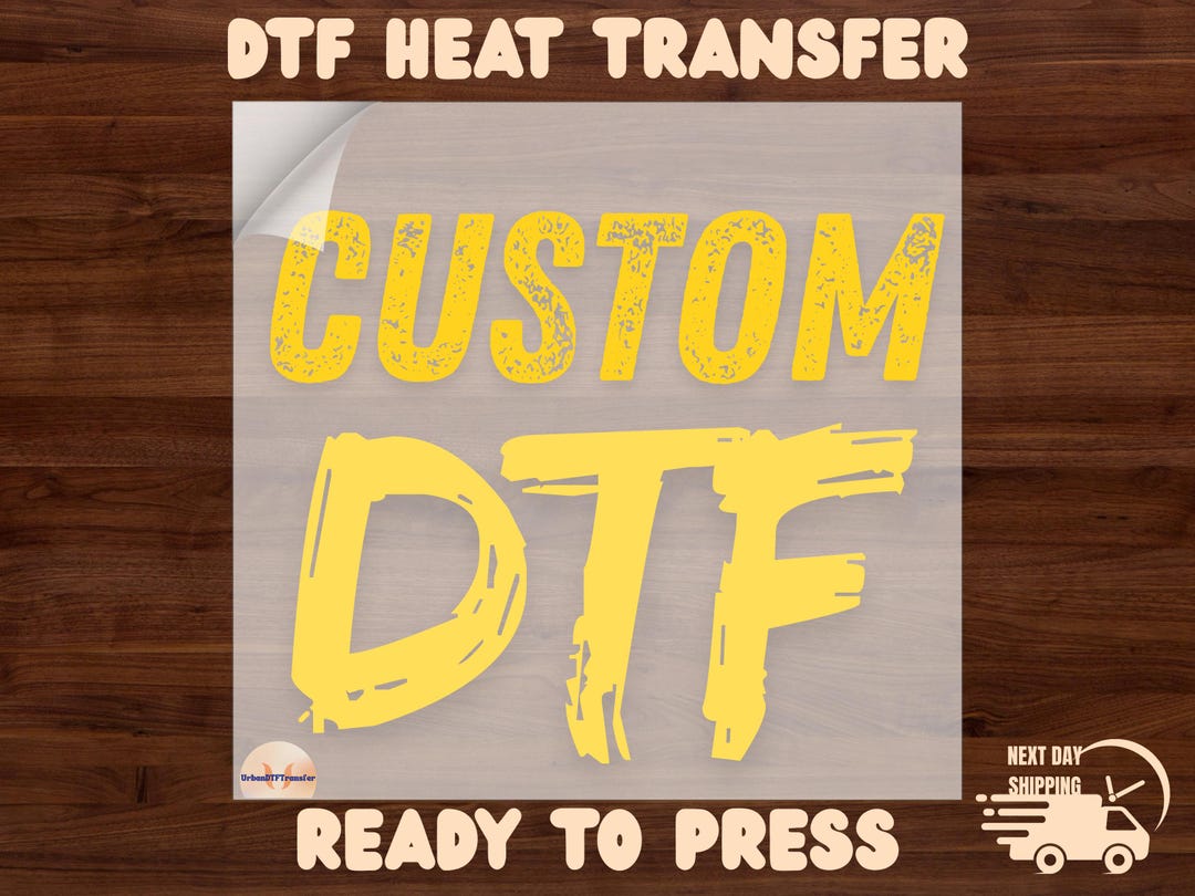 Custom Text DTF Transfer, Custom Photo Ready to Press, Personalized ...