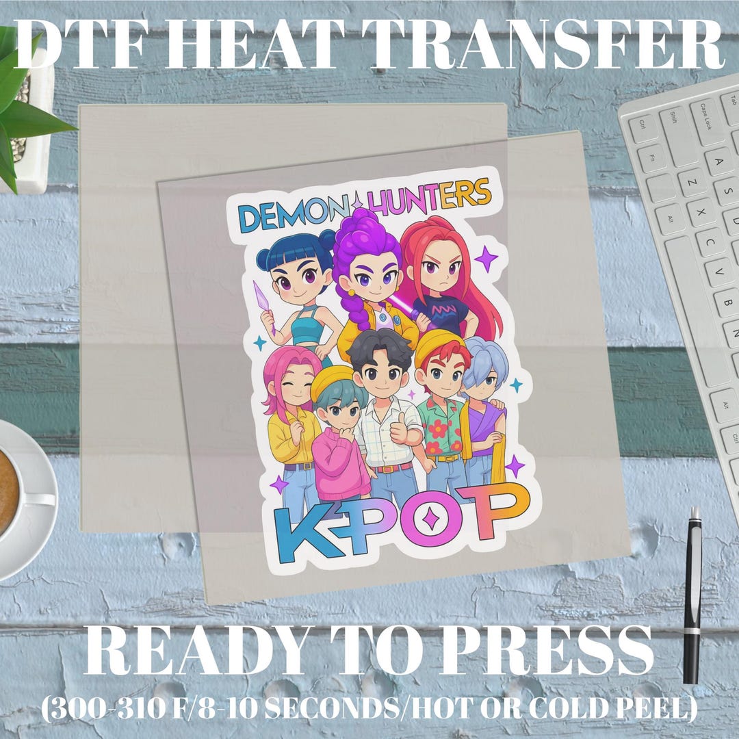 Demon Hunters Dtf Transfer, K-pop Dtf, Heat Transfers, Full Color Dtf ...