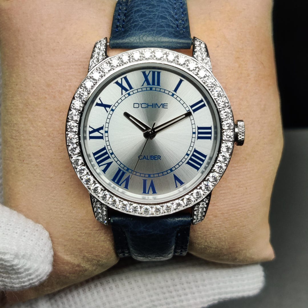 D’CHIME Luxury Moissanite Diamond Watch | Sapphire Crystal, Italian ...