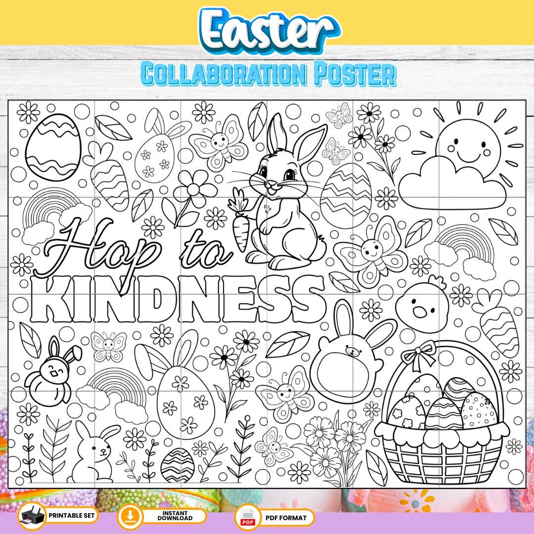 Easter Collaboration Poster Printable | Classroom Group Activity ...