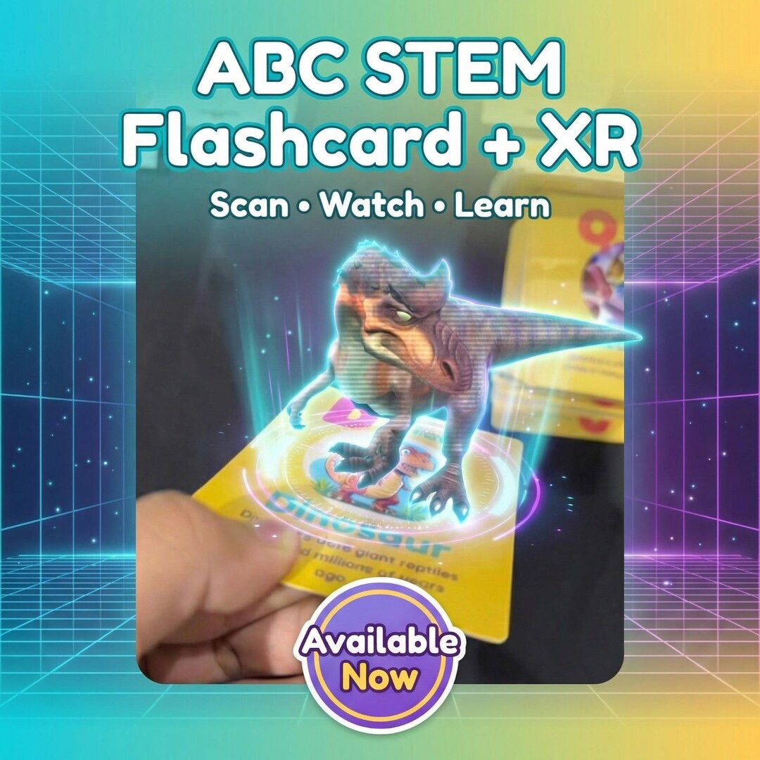 XR STEM ABC Flashcards for Kids - Etsy Australia