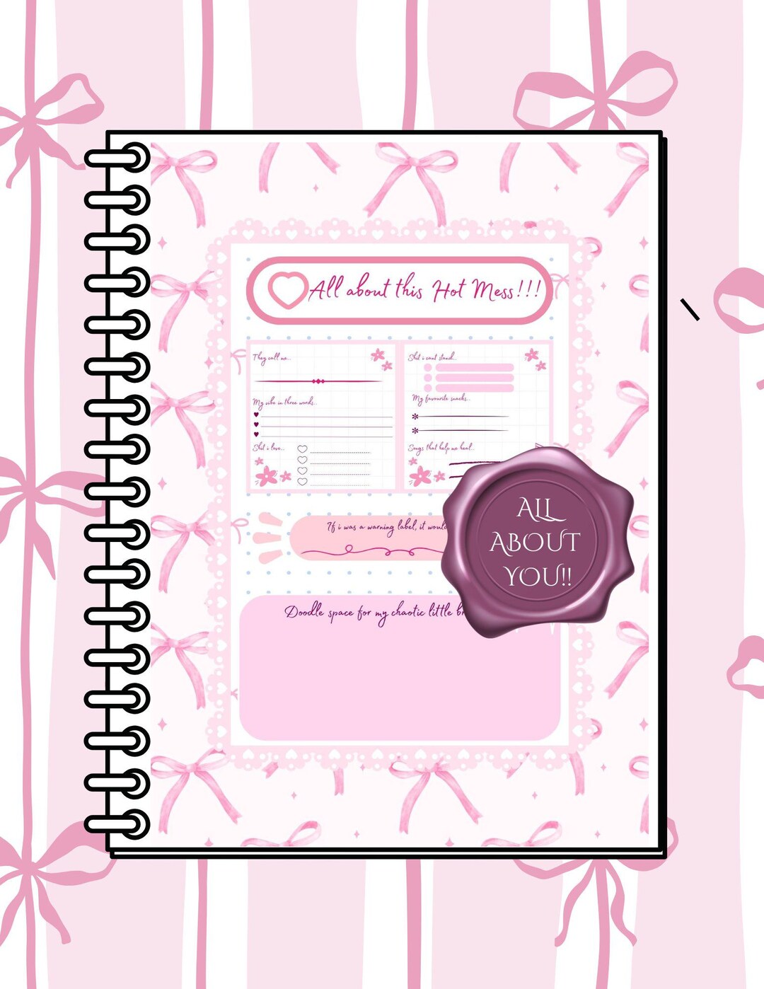 Hot Mess Journal Page: Printable Self-reflection Worksheet (PDF) - Etsy
