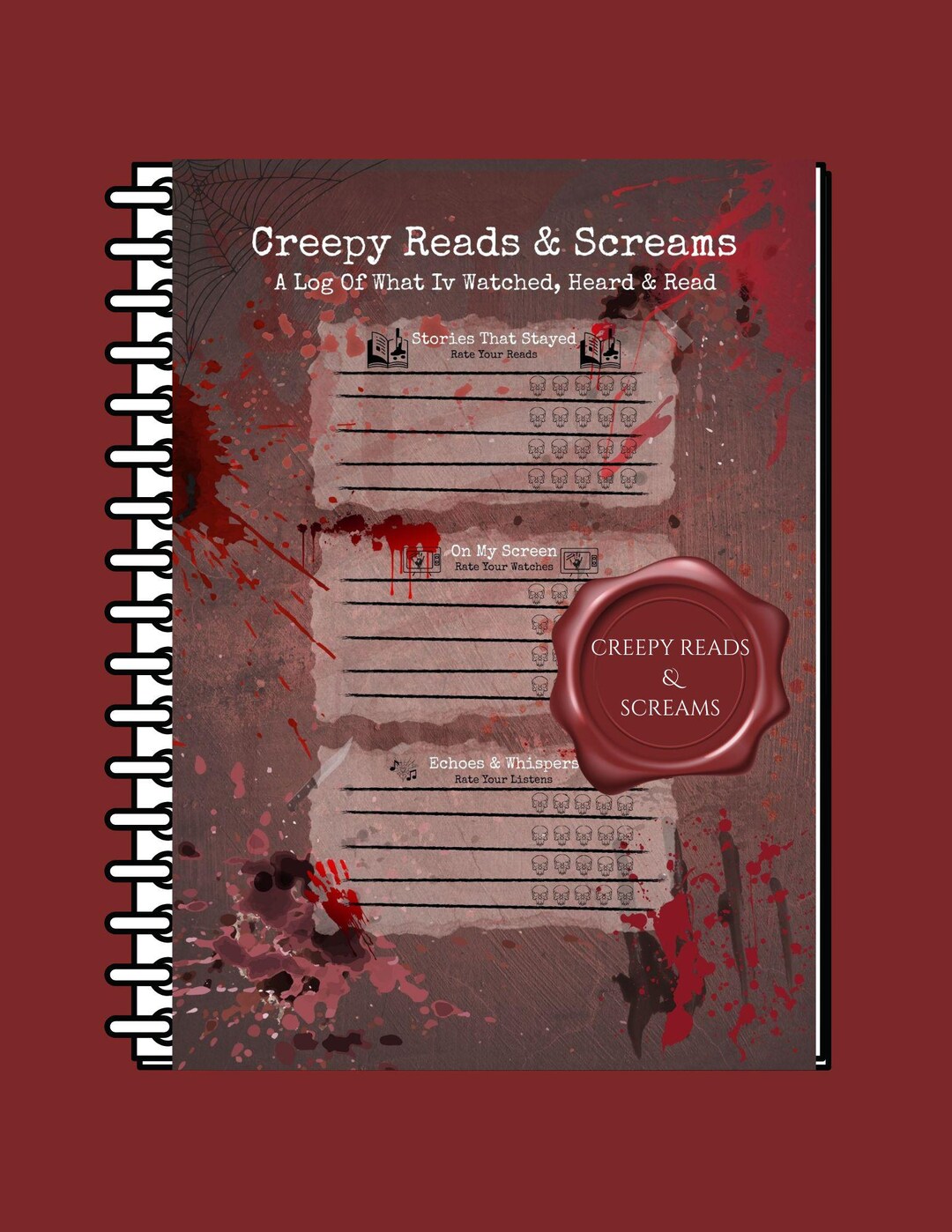 Horror Log Printable: Gothic Halloween Tracker (PDF) - Etsy