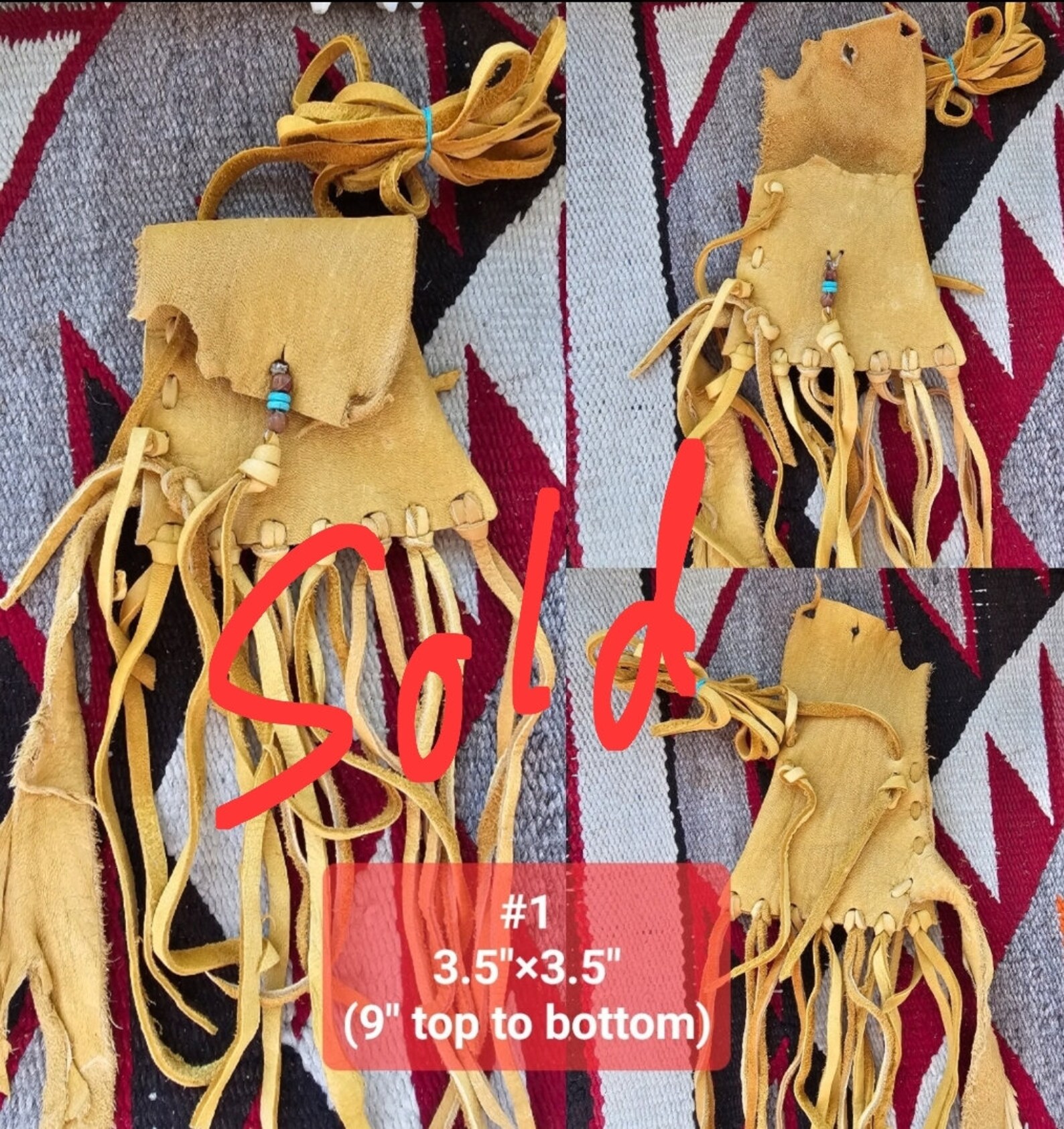 New! Native American Bag, Buckskin Medicine Bag, Navajo Made Bag, Herb ...