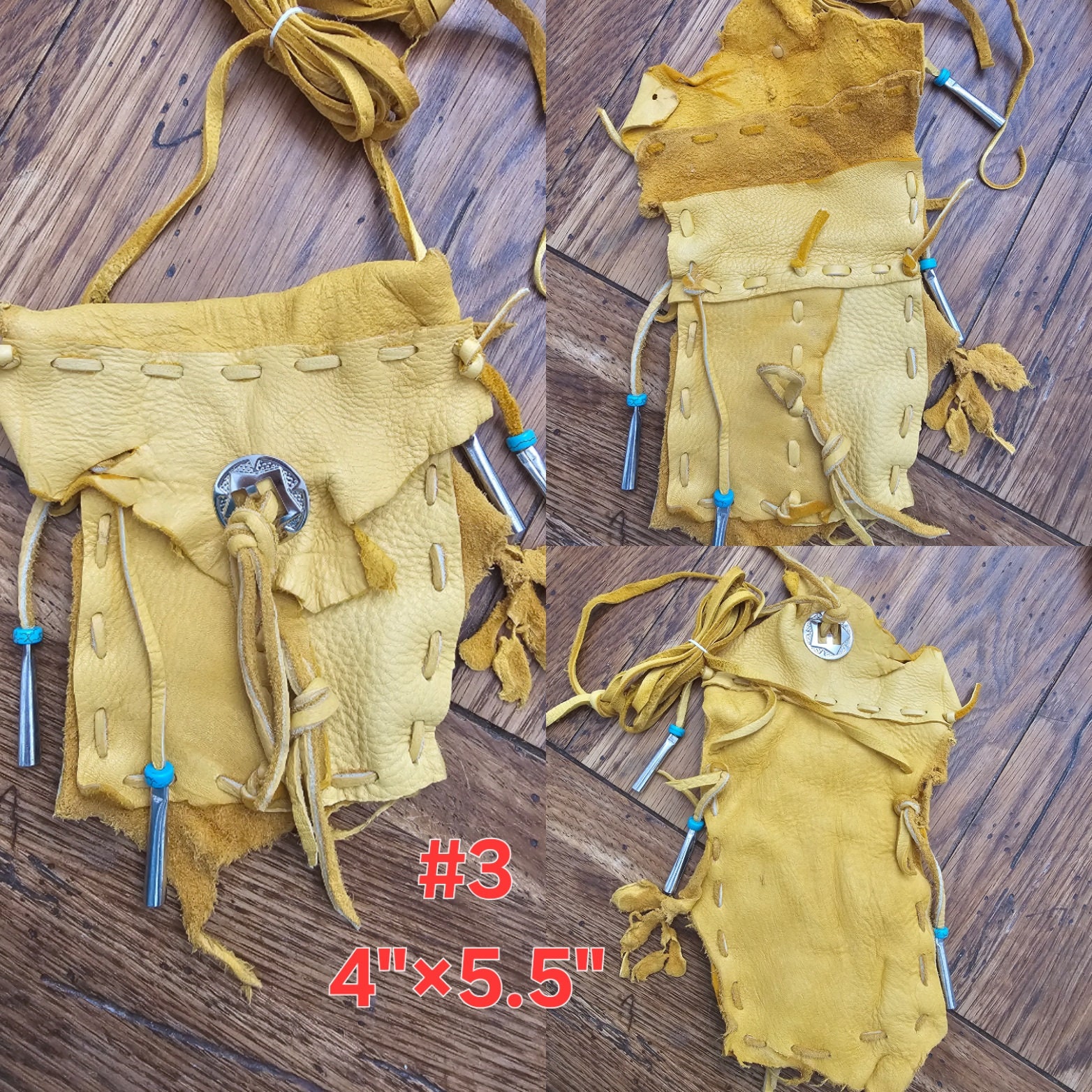Native American Medicine Bag, Buckskin, Elkskin, Medicine Pouch, Mini ...