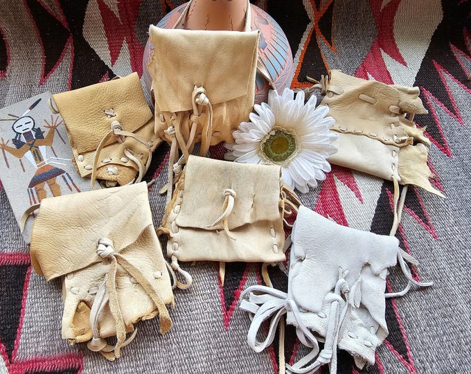 New! Native American Medicine Bag, Buckskin Medicine Bag, Medicine ...