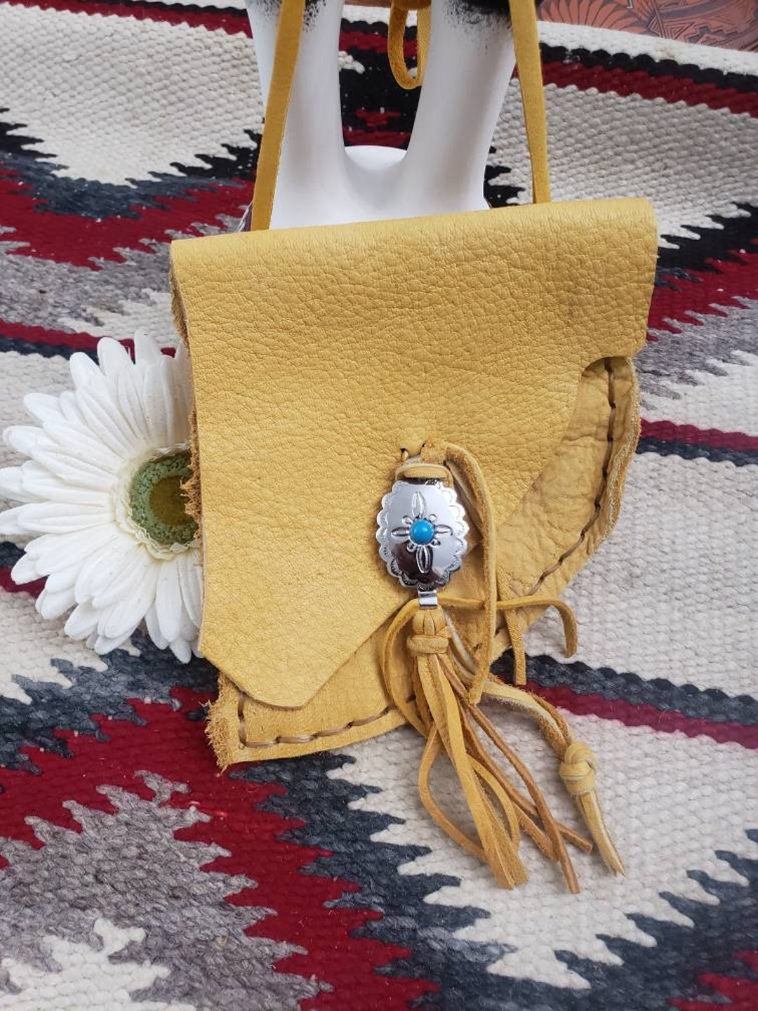 Native American Bag Concho Belt Bag Leather Medicine Bag - Etsy