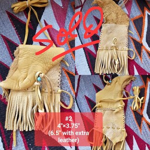 New! Native American Bag, Buckskin Medicine Bag, Navajo Made Bag, Herb ...