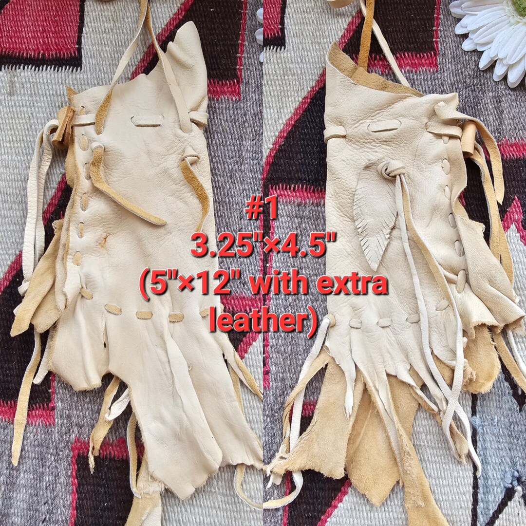 New Native American Medicine Bag, Buckskin Medicine Bag, Medicine Pouch ...