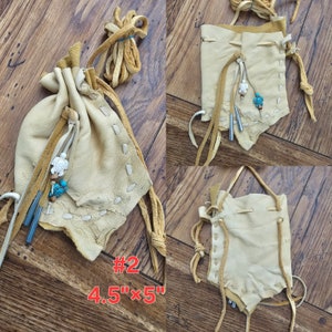 Native American Medicine Bag, Buckskin, Elkskin, Medicine Pouch, Mini ...
