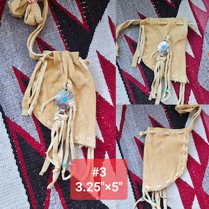 New! Native American Bag, Buckskin Medicine Bag, Navajo Made Bag, Herb ...