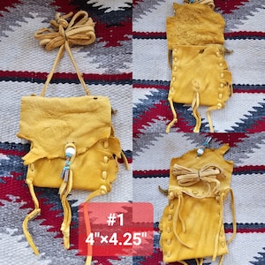 New!!! Medicine Bag, Native American Buckskin Bag, All Natural Bag ...