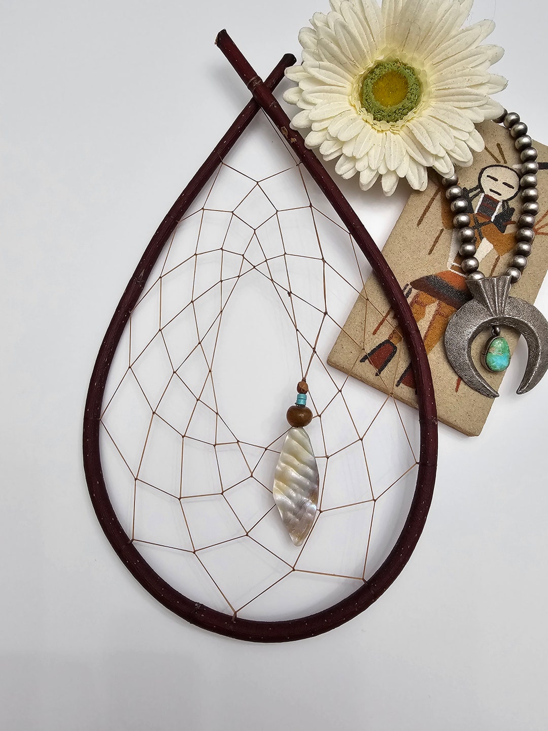 RED WILLOW All Natural Teardrop Native American Dream Catcher ...
