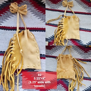 New!!! Medicine Bag, Native American Buckskin Bag, All Natural Bag ...